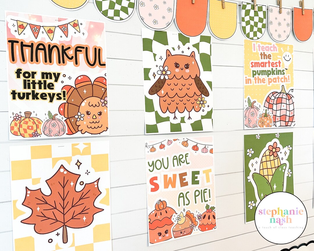 Thanksgiving Bulletin Board Posters | Editable | Classroom Posters ...
