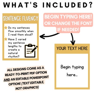 Calm Pastel Classroom Decor 61 Writing Traits Posters Editable NEW - Etsy