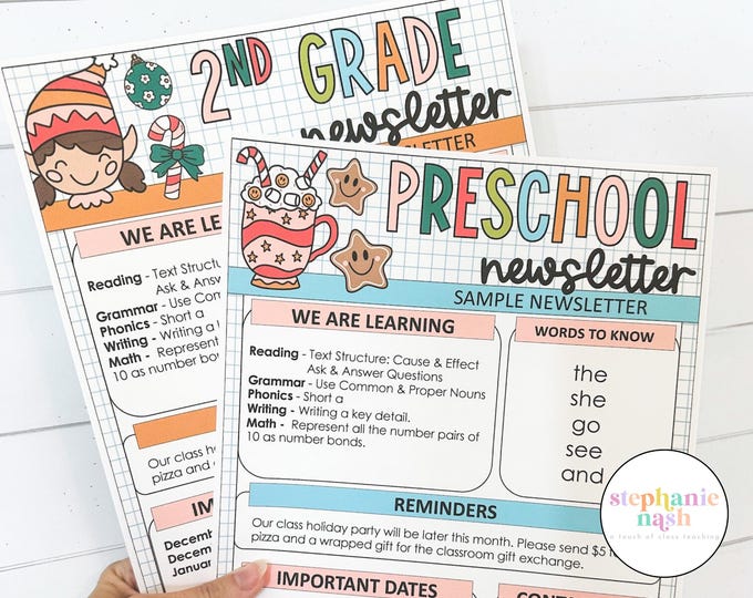 Christmas Editable Newsletters - Etsy Canada