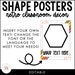 Retro Classroom Decor | Shape Posters - Etsy