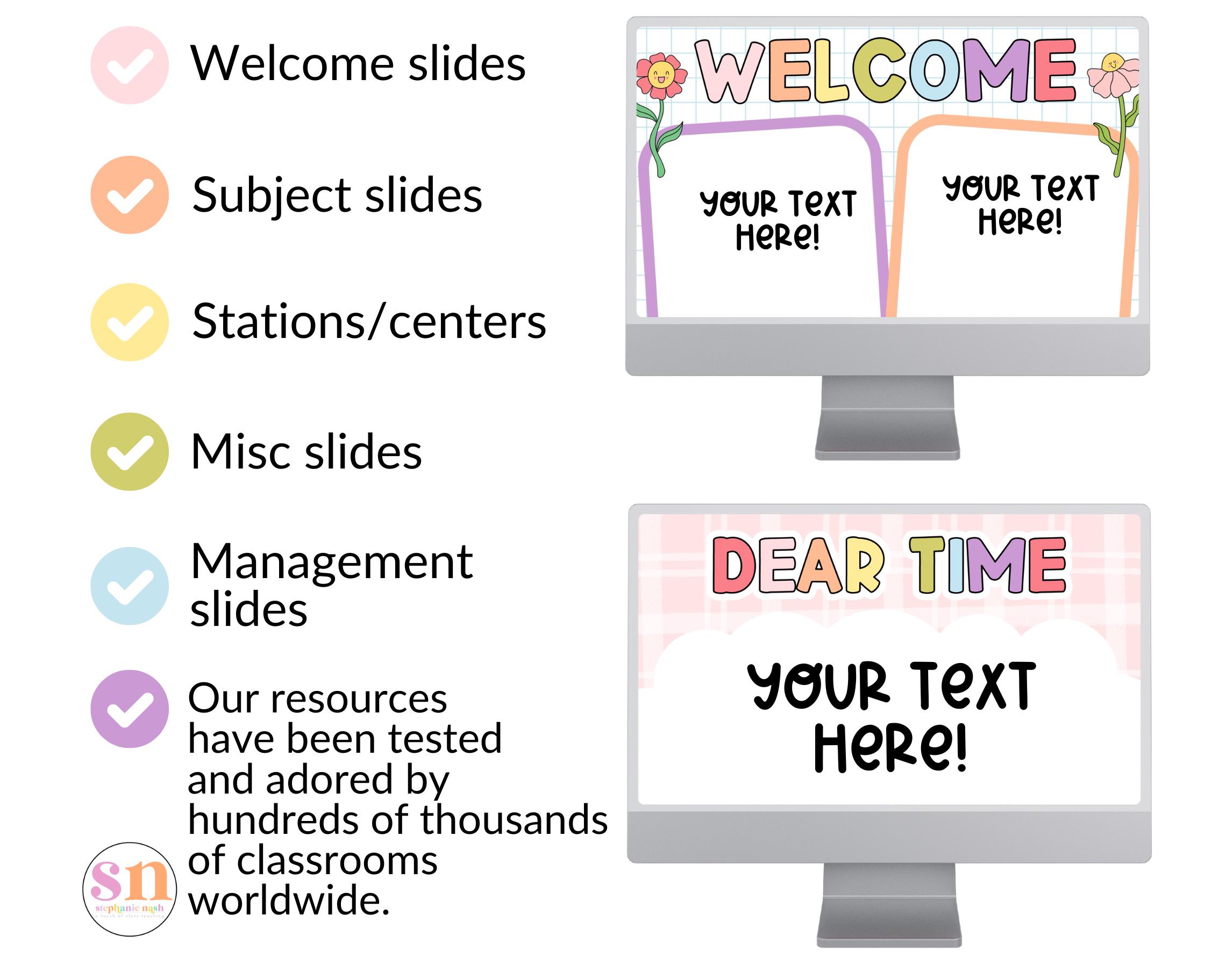 April Morning Slides | Daily Classroom Slides for Spring - Etsy