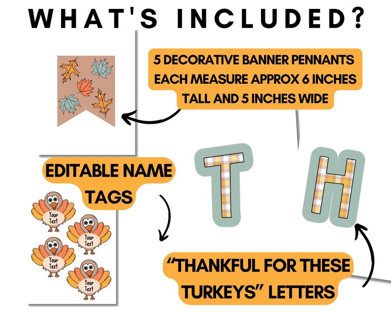 Thanksgiving Door Decor | November Door Decor | Editable - Etsy