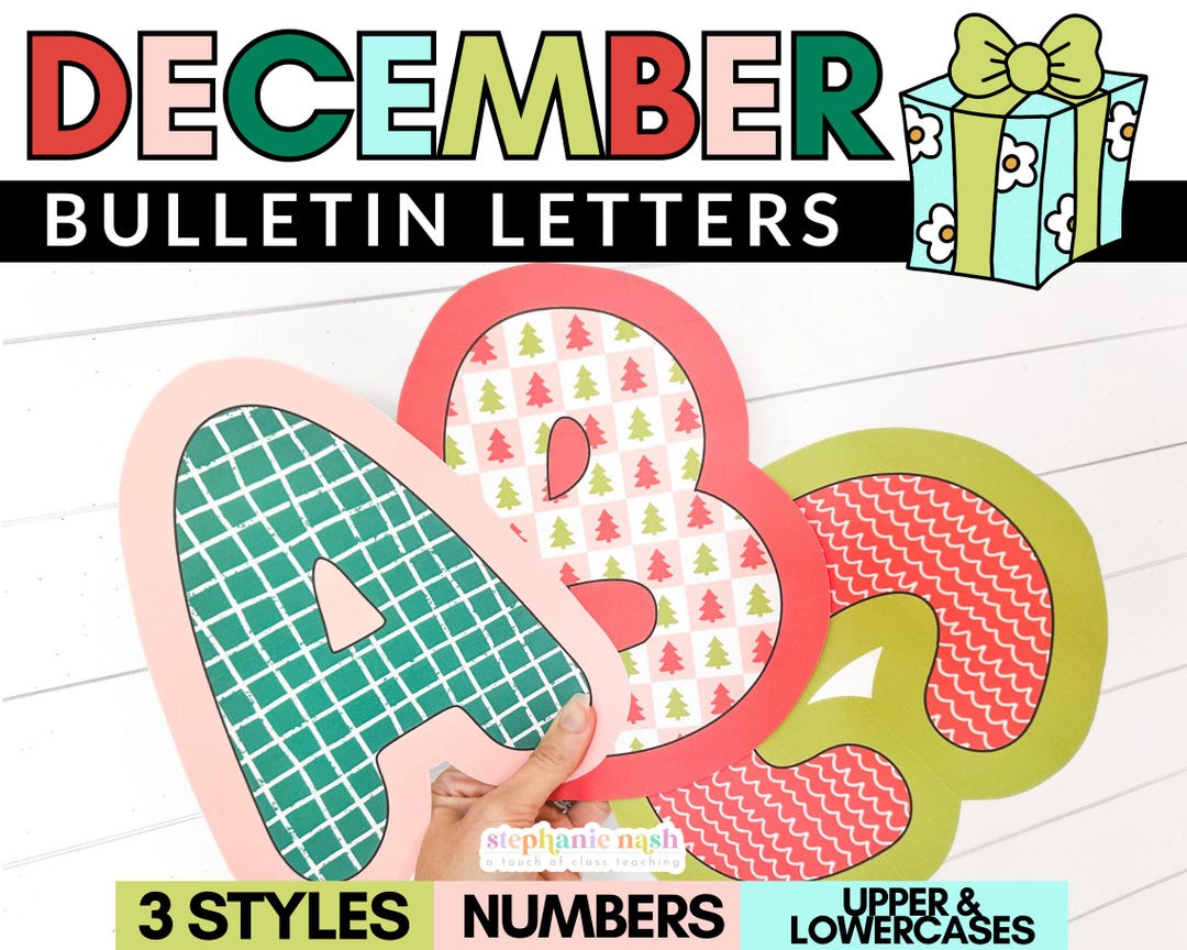 Bulletin Board Letters | Christmas Bulletin Board Letters | December ...