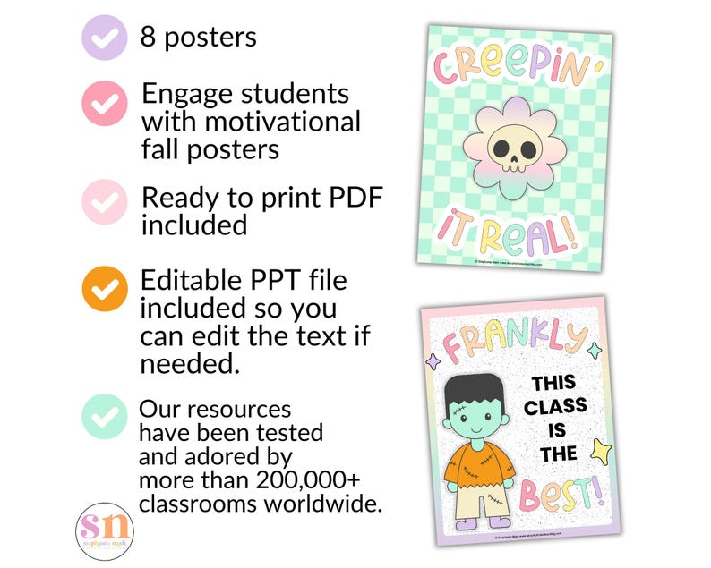 Halloween Bulletin Board Posters | Editable | Halloween Classroom Decor ...