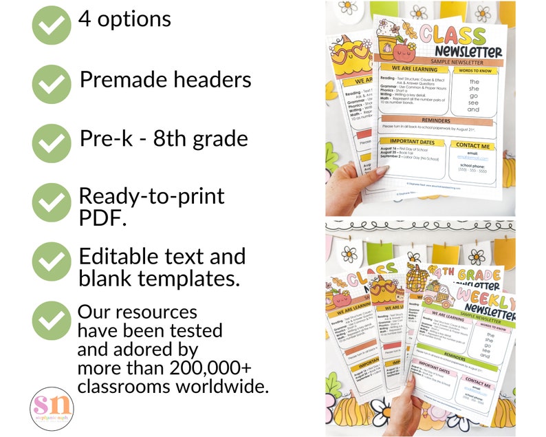 Fall Newsletters | September Newsletter | Class Newsletter Template ...