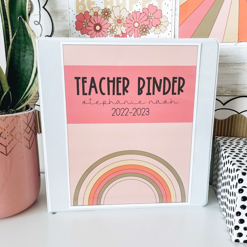 Retro Classroom Decor Binder Covers Calendars & Classroom - Etsy