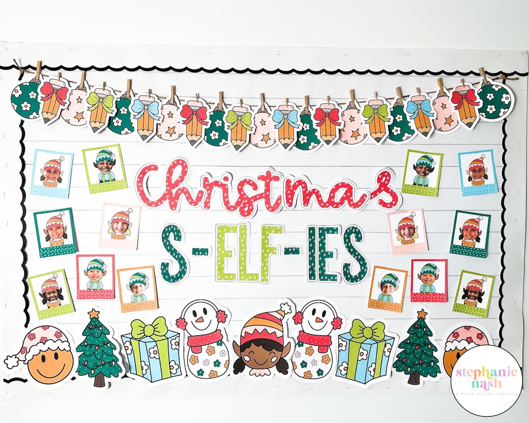 Christmas Bulletin Board | December Bulletin Board With Student Photos ...