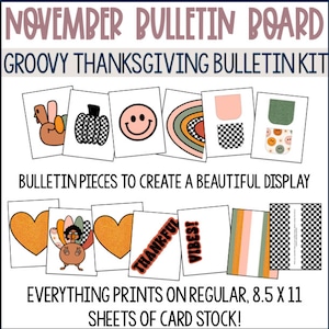 Thanksgiving Bulletin Board Kit | November Bulletin Board - Etsy