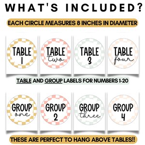 Calm Pastel Classroom Decor | Table Numbers | Editable | *NEW - Etsy