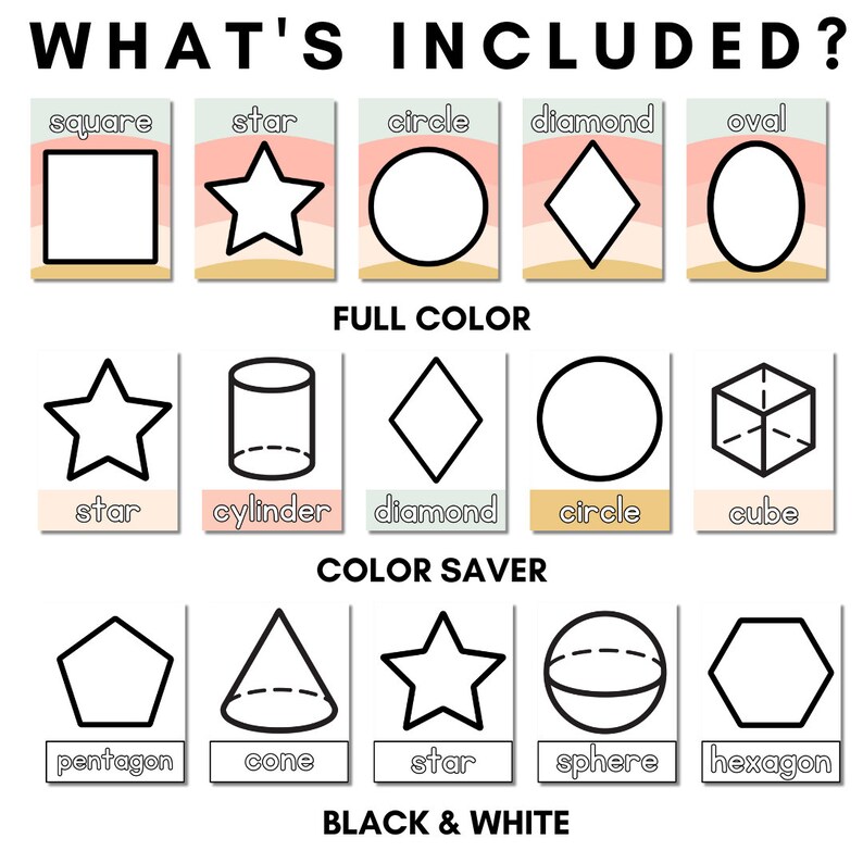 Calm Pastel Classroom Decor | 2D & 3D Shapes Posters | Editable | *NEW ...