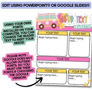 Groovy & Retro Classroom Newsletter Template | Classroom Newsletters - Etsy