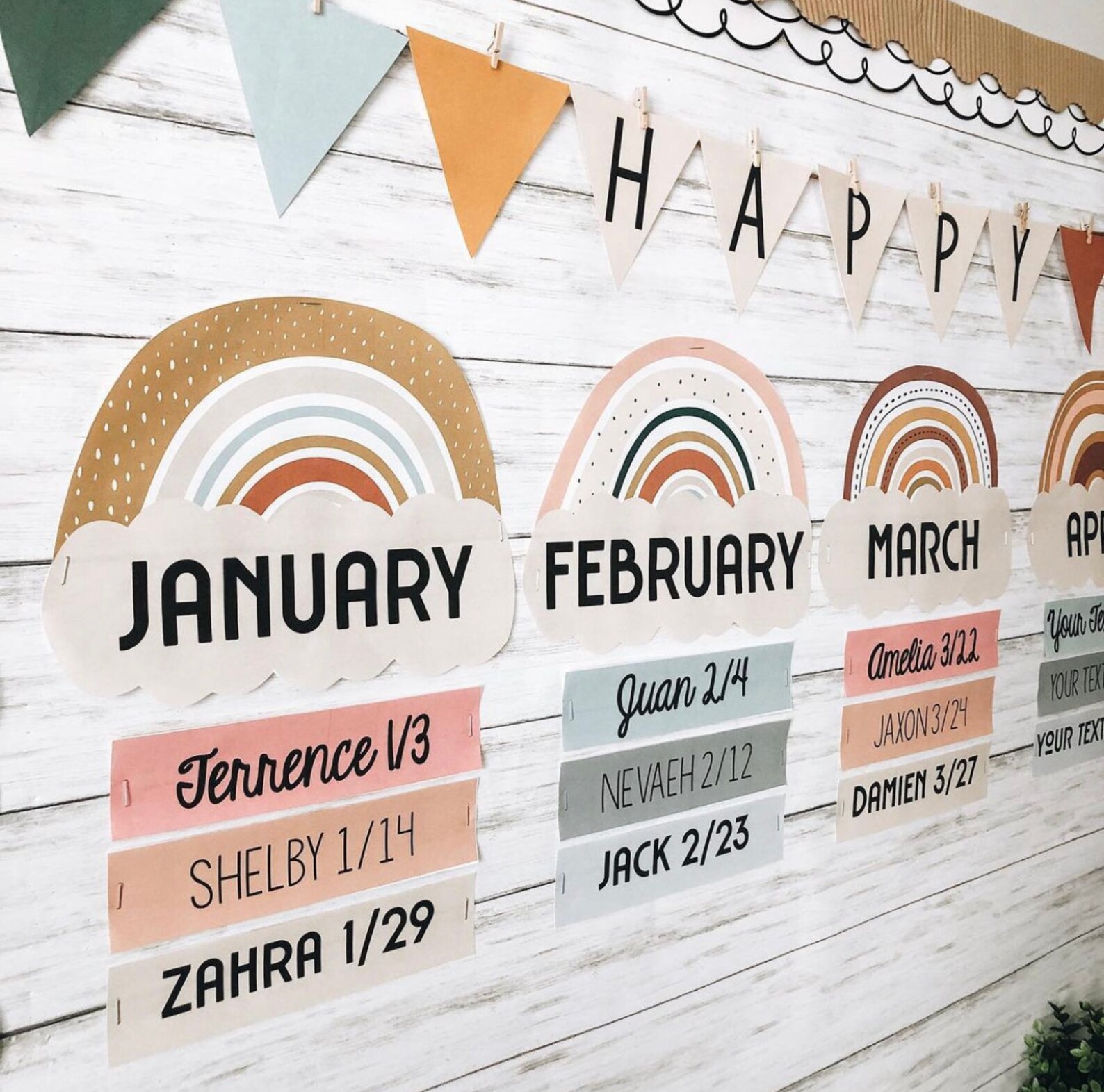 Boho Rainbow Classroom Decor Neutral Rainbow Decor Bundle - Etsy