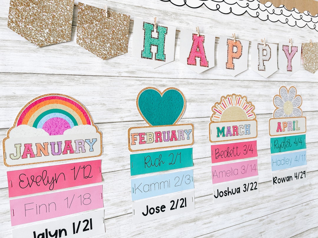 Birthday Bulletin Board | Varsity Patch Letters Bulletin Board ...