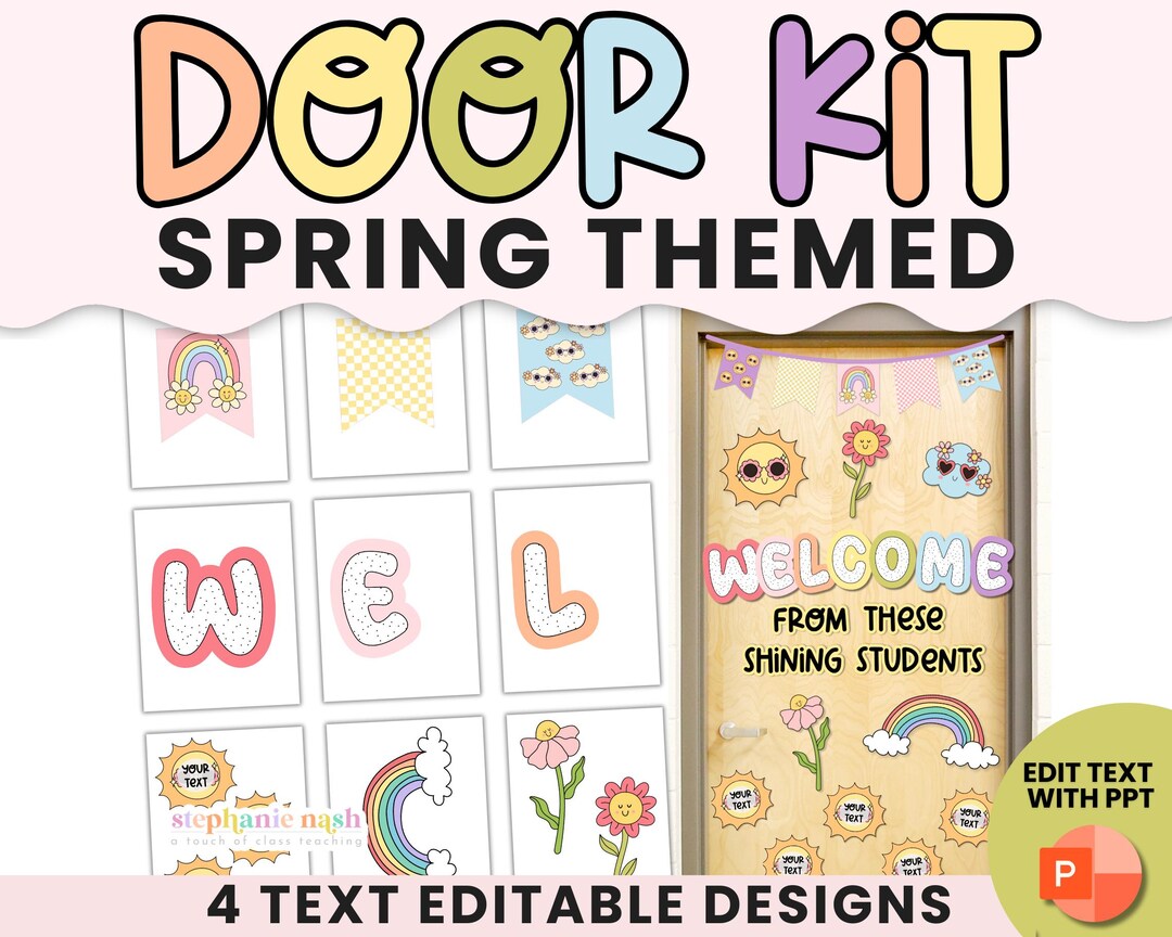 April Classroom Door Decor | Spring Door Decoration for Teachers - Etsy