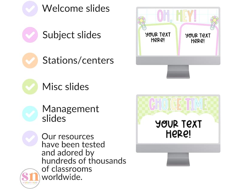 Daily Classroom Slides | First Day of School Slides| Welcome & Good ...