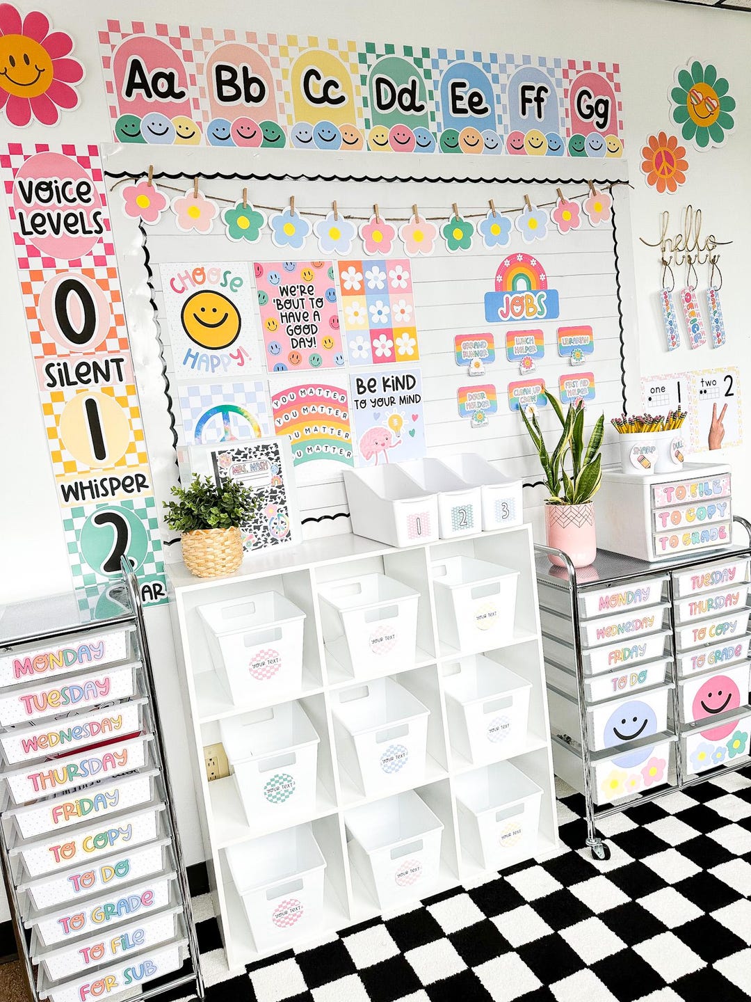 Bright Classroom Decor Bundle Retro Classroom Decor Groovy Classroom ...