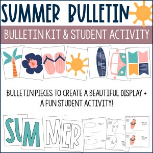 Summer | End of the Year Bulletin Board Kit - Etsy