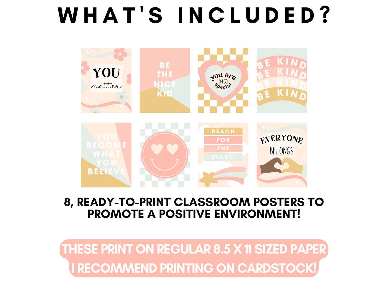 Calm Pastel Classroom Decor | Classroom Posters | Editable | - Etsy