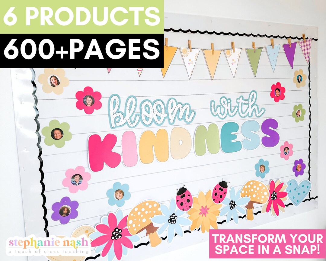 Spring Classroom Decor | Spring Bulletin Letters | Spring Door Decor ...