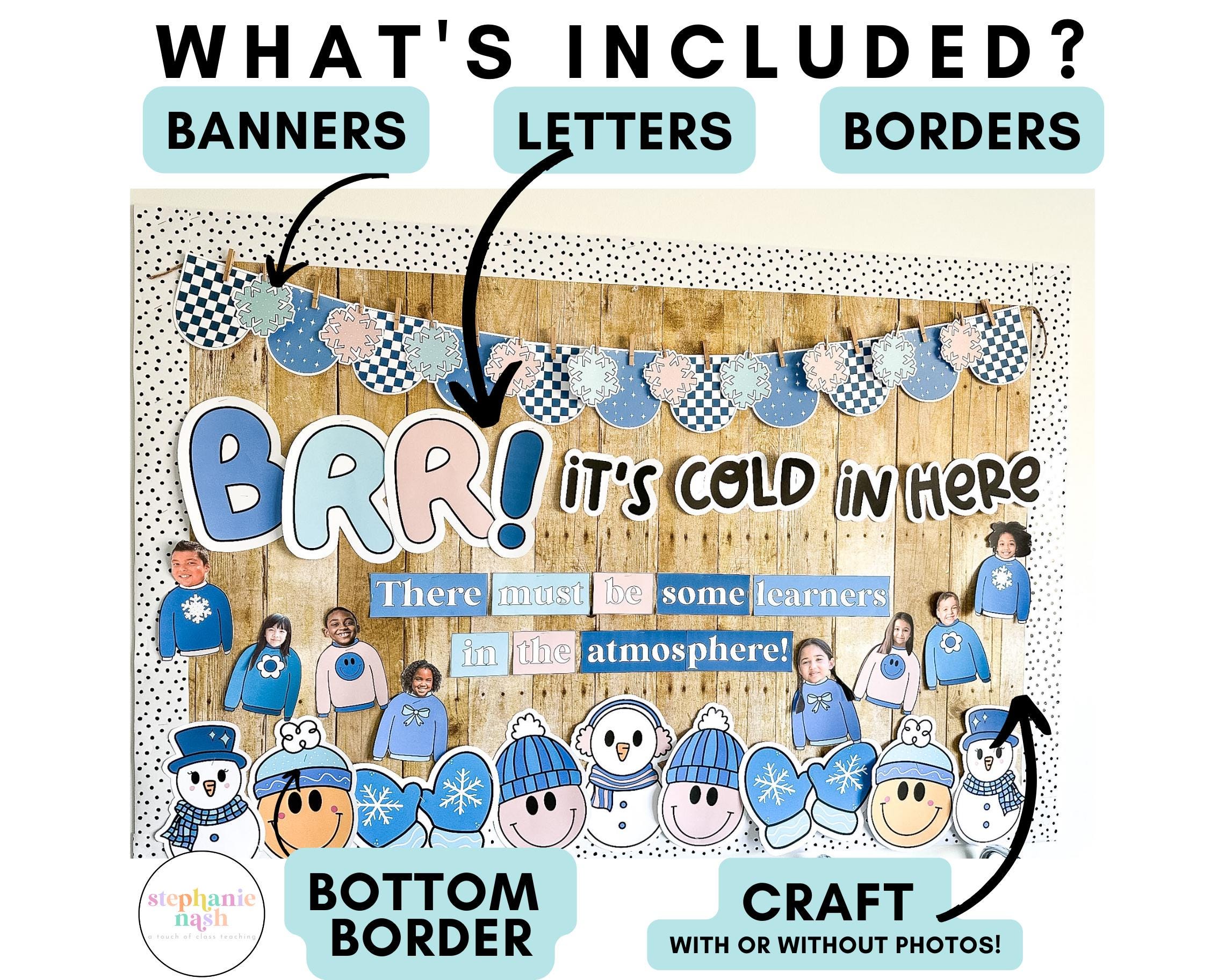 Winter Bulletin Board | January Bulletin Board With Student Photos ...
