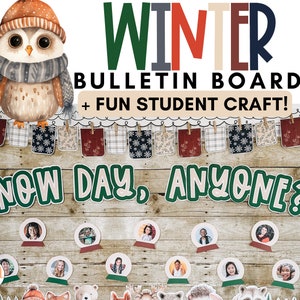Winter Bulletin Board | January Bulletin Board With Student Photos ...
