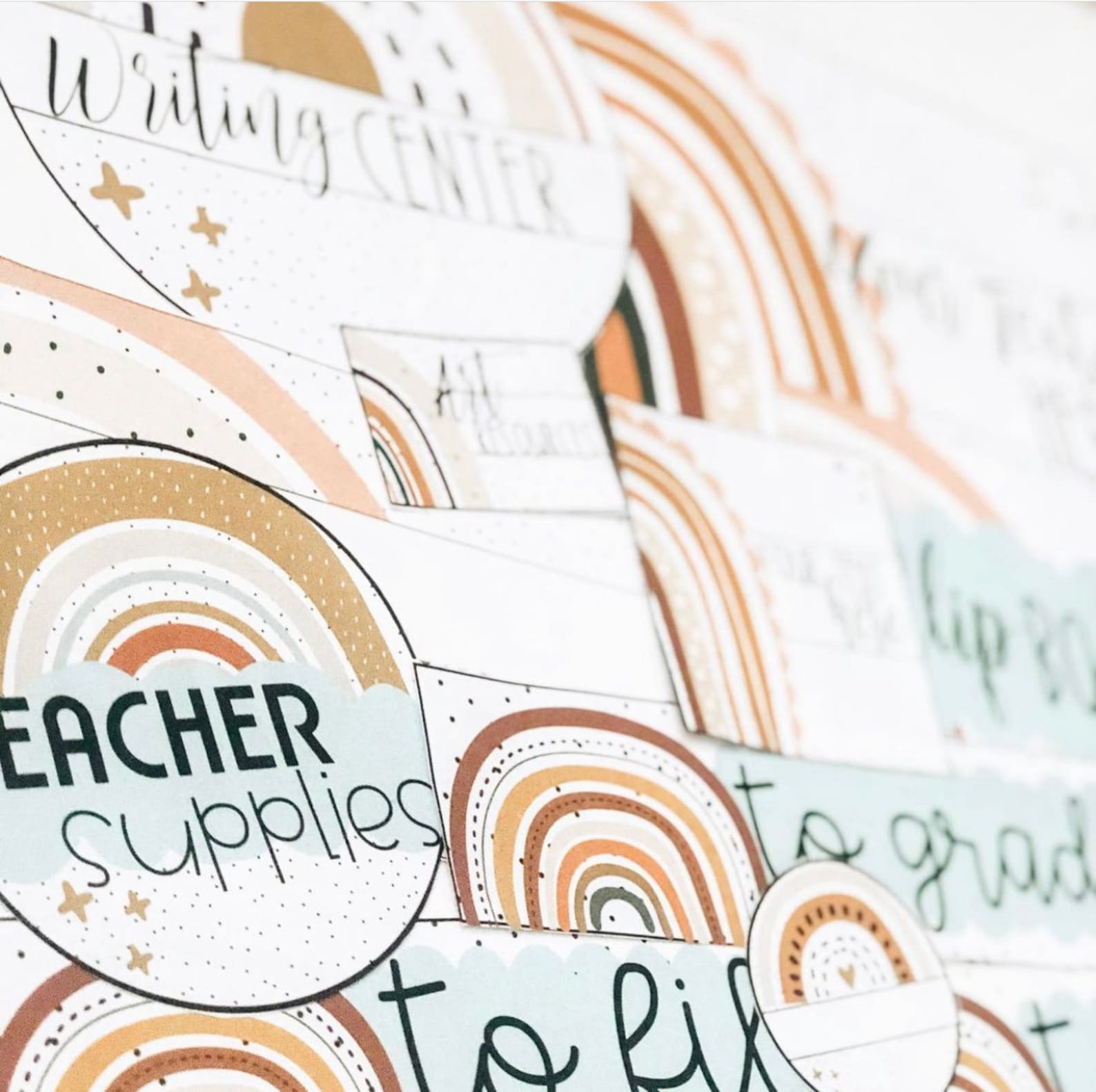 Boho Rainbow Editable Labels - Etsy