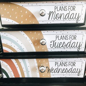 Boho Rainbow 10 Drawer Organizer Labels - Etsy