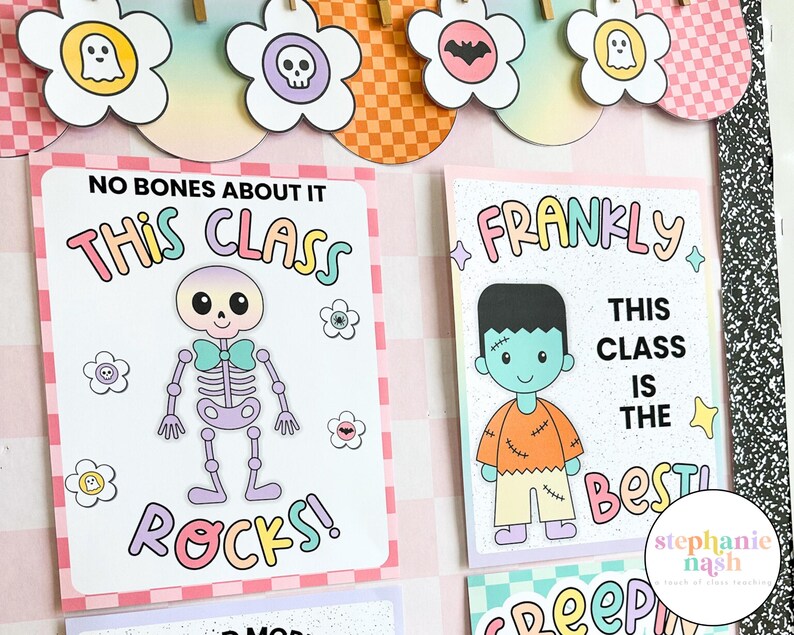 Halloween Bulletin Board Posters | Editable | Halloween Classroom Decor ...