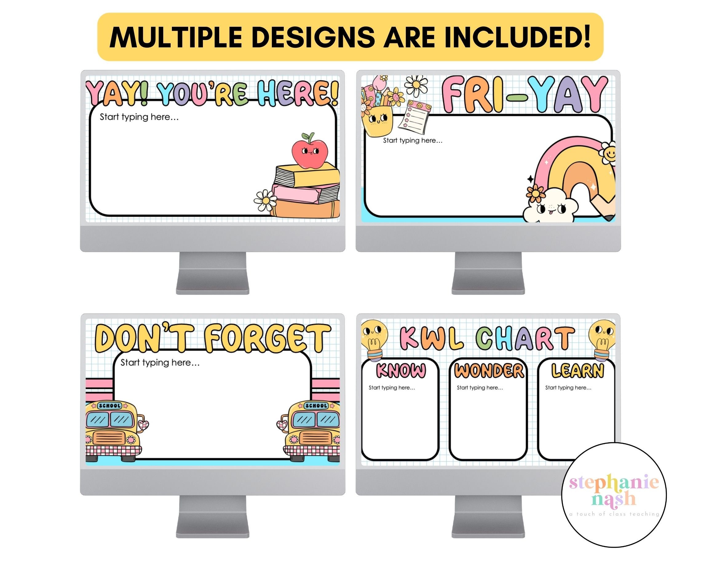 Daily Classroom Slides | First Day of School Slides| Welcome & Good ...