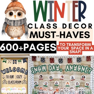 Winter Classroom Decor | Winter Door Decor | Winter Bulletin Board ...