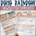 Boho Rainbow Newsletter Templates - Etsy