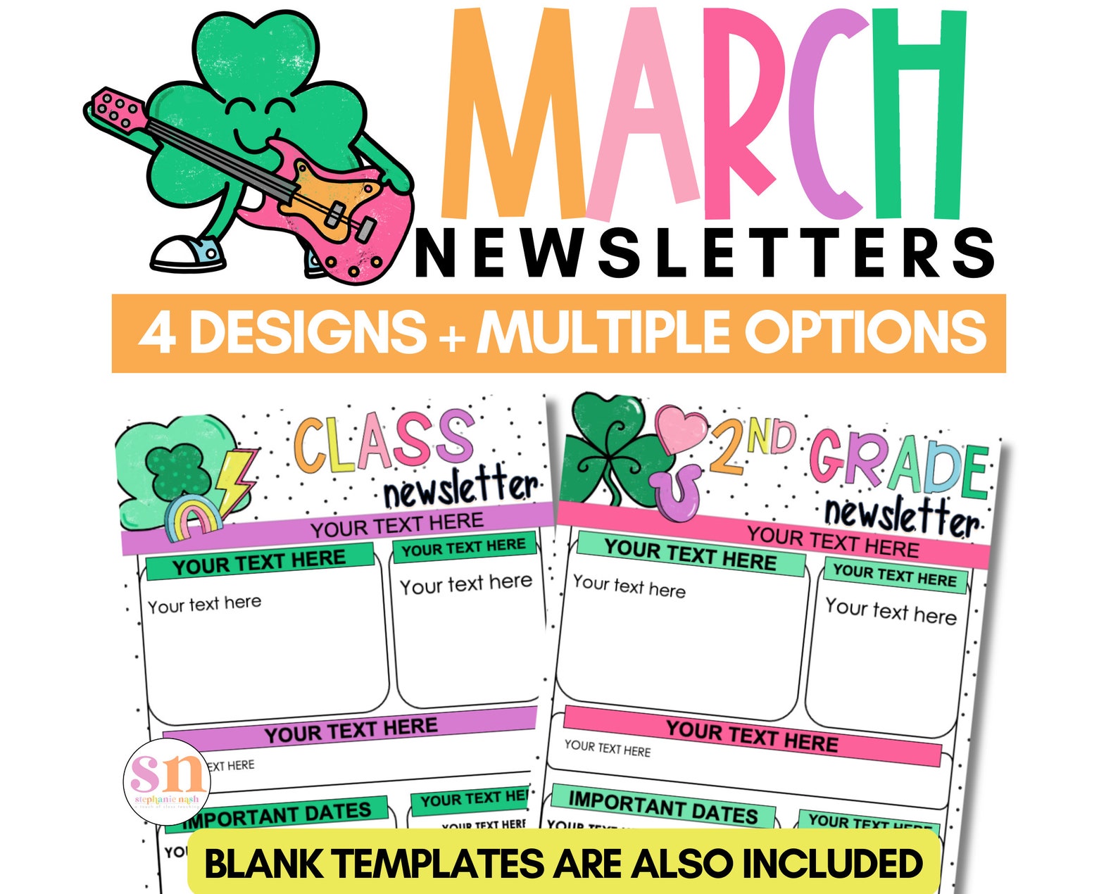 March Newsletters | St. Patrick's Day Newsletter | March Newsletter ...