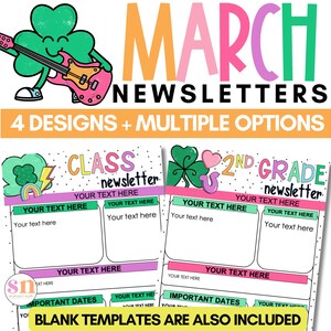 March Newsletters | St. Patrick's Day Newsletter | March Newsletter ...