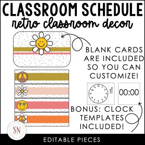 Retro Classroom Decor | Classroom Schedule - Etsy