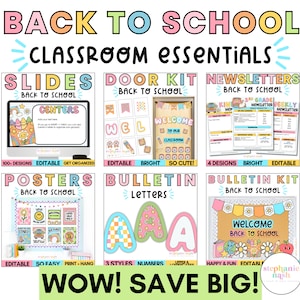 Back to School Classroom Decor | Door Decor | Bulletin Board Kit | + MORE! - Etsy