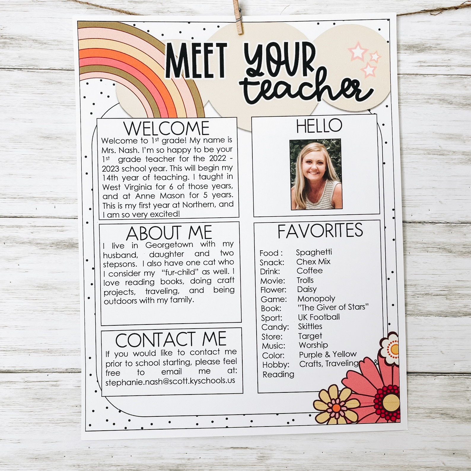 Retro Classroom Decor Meet the Teacher Templates - Etsy