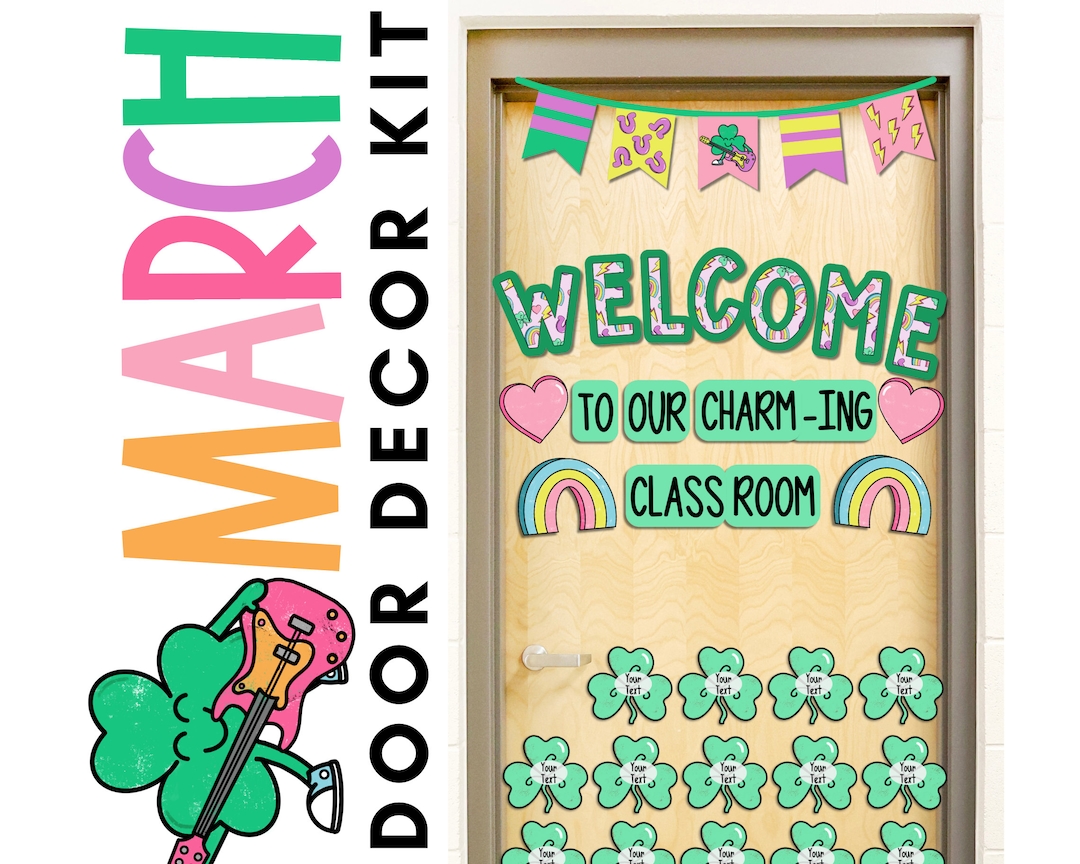 March Door Decor | St. Patrick's Day Door Decorations | March Door ...