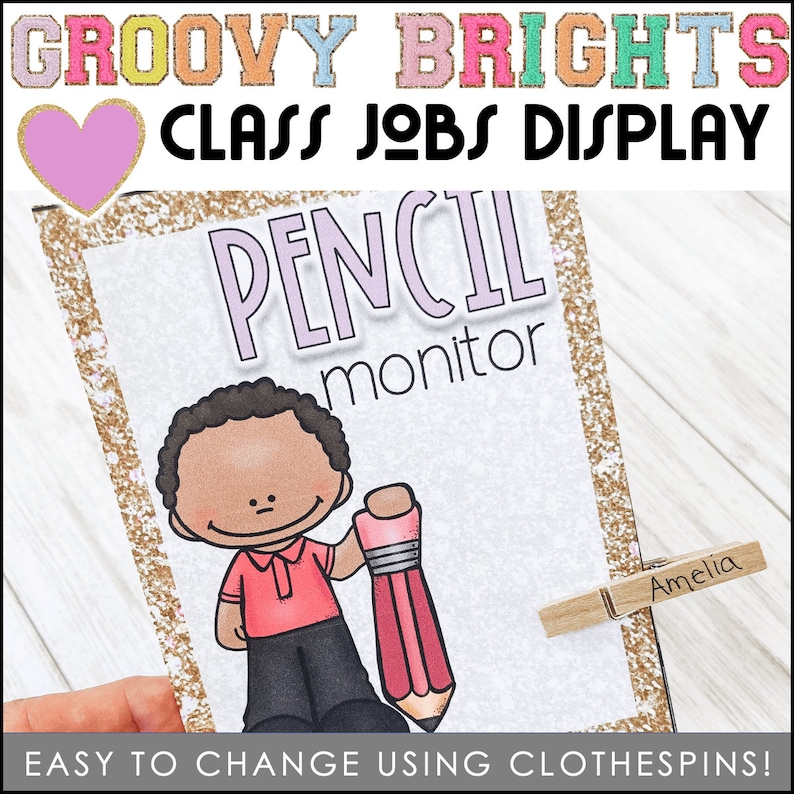 Groovy Classroom Decor | Class Jobs - Etsy