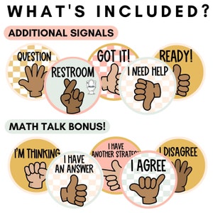 Calm Pastel Classroom Decor | Multicultural Hand Signal Posters ...