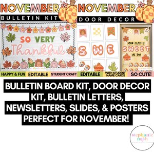 Thanksgiving Classroom Decor | Thanksgiving Door Decor | Bulletin Board ...