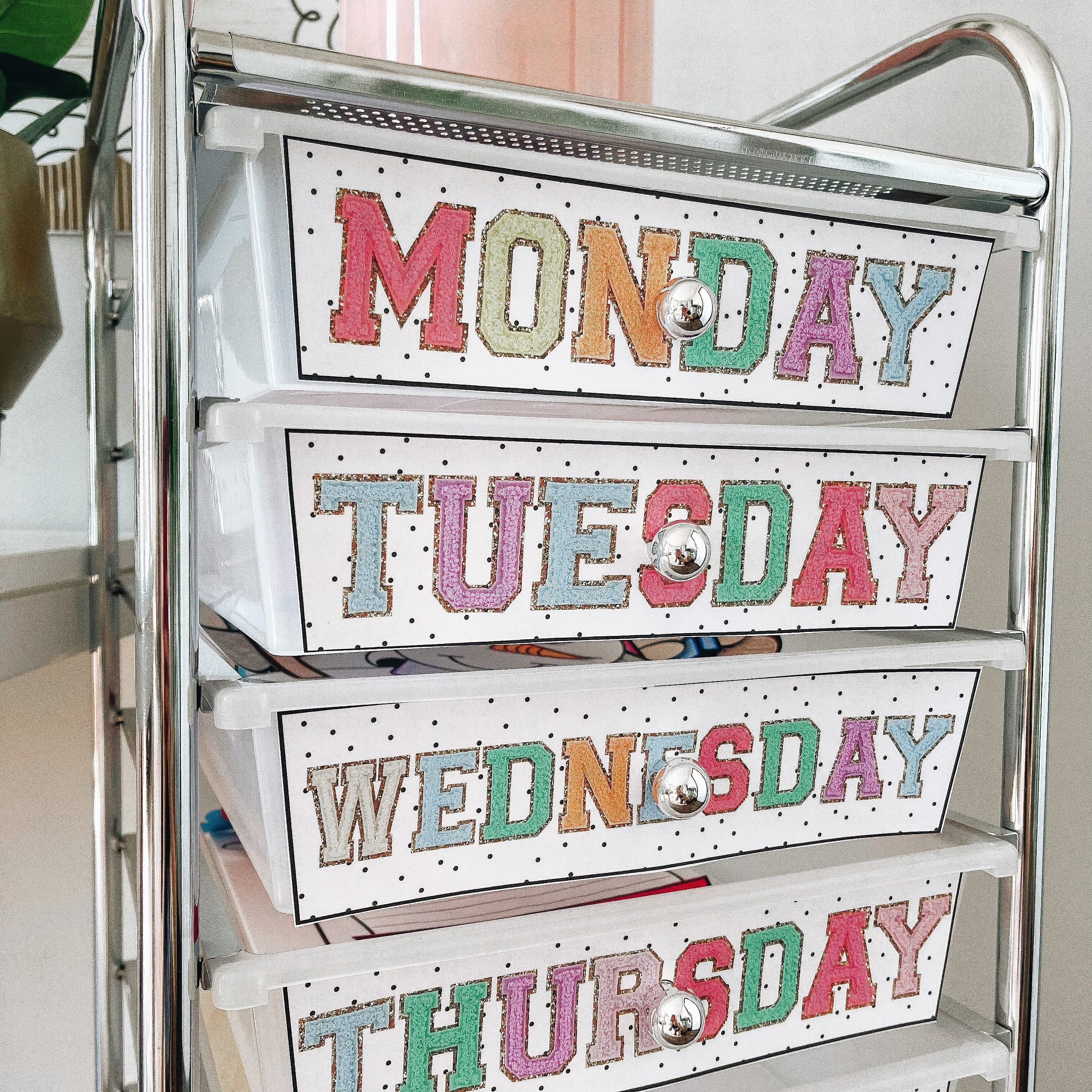 Groovy Classroom Decor | 10 Drawer Cart Labels - Etsy