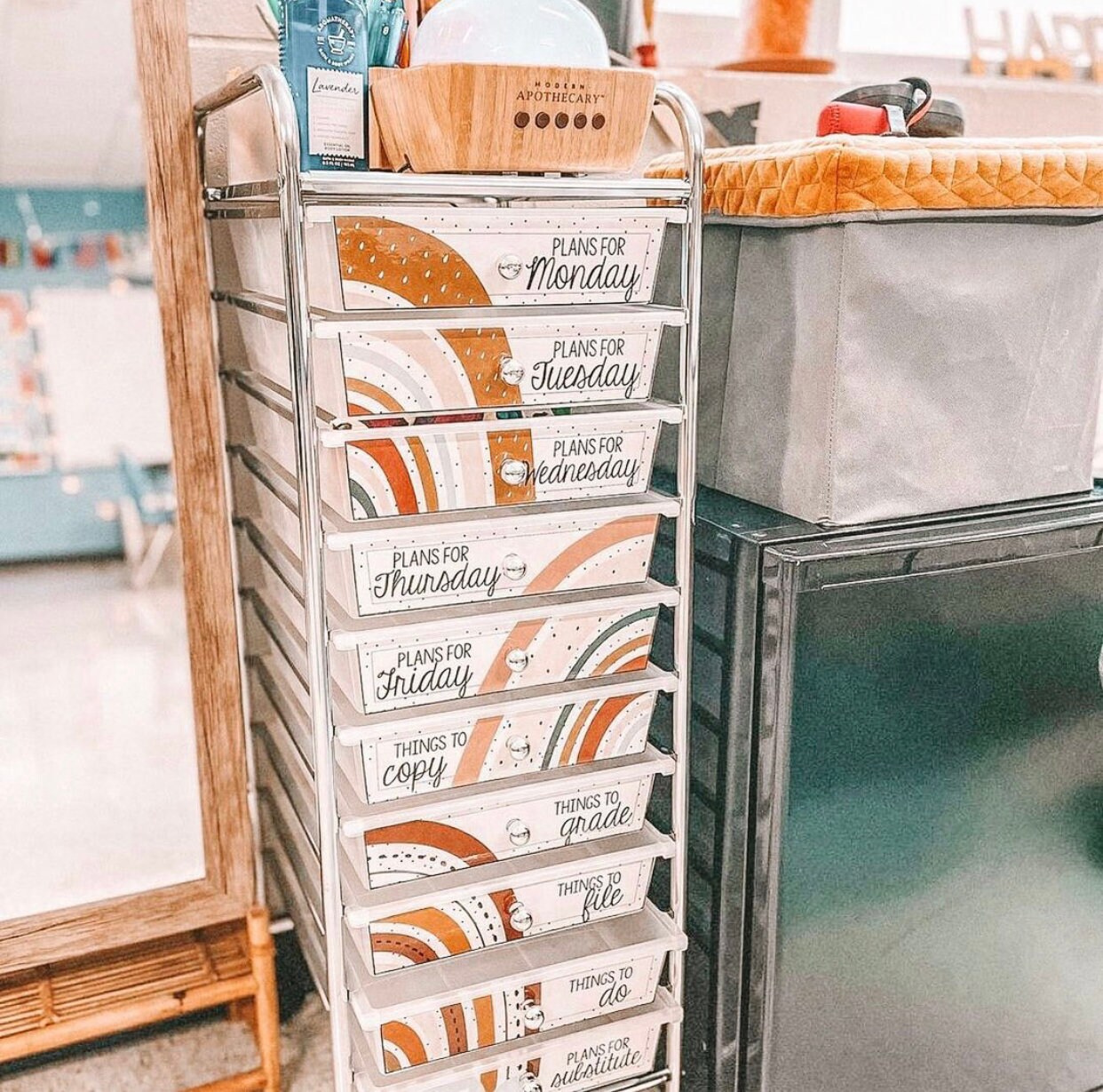 Boho Rainbow 10 Drawer Organizer Labels - Etsy