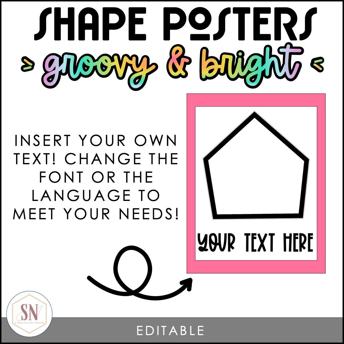 Groovy Classroom Decor Shape Posters - Etsy