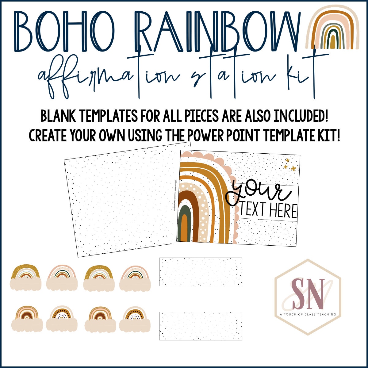 Boho Rainbow Classroom Affirmation Station - Etsy