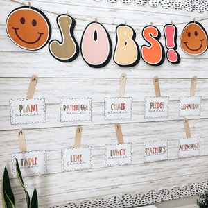 Retro Classroom Decor | Classroom Jobs Display - Etsy