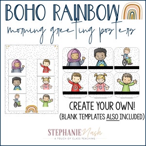 Boho Rainbow Morning Greeting Posters - Etsy