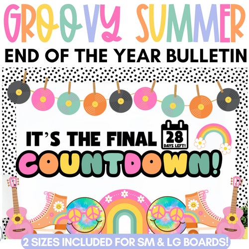 Retro End of Year Bulletin Board Kit and Student Activity - Etsy