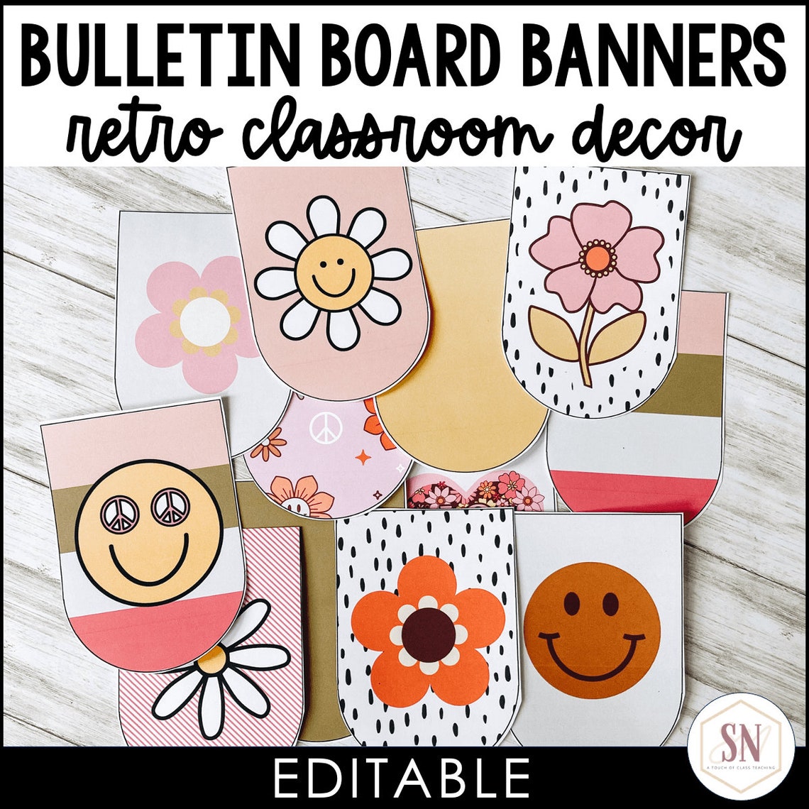 Retro Classroom Decor Banner Templates - Etsy