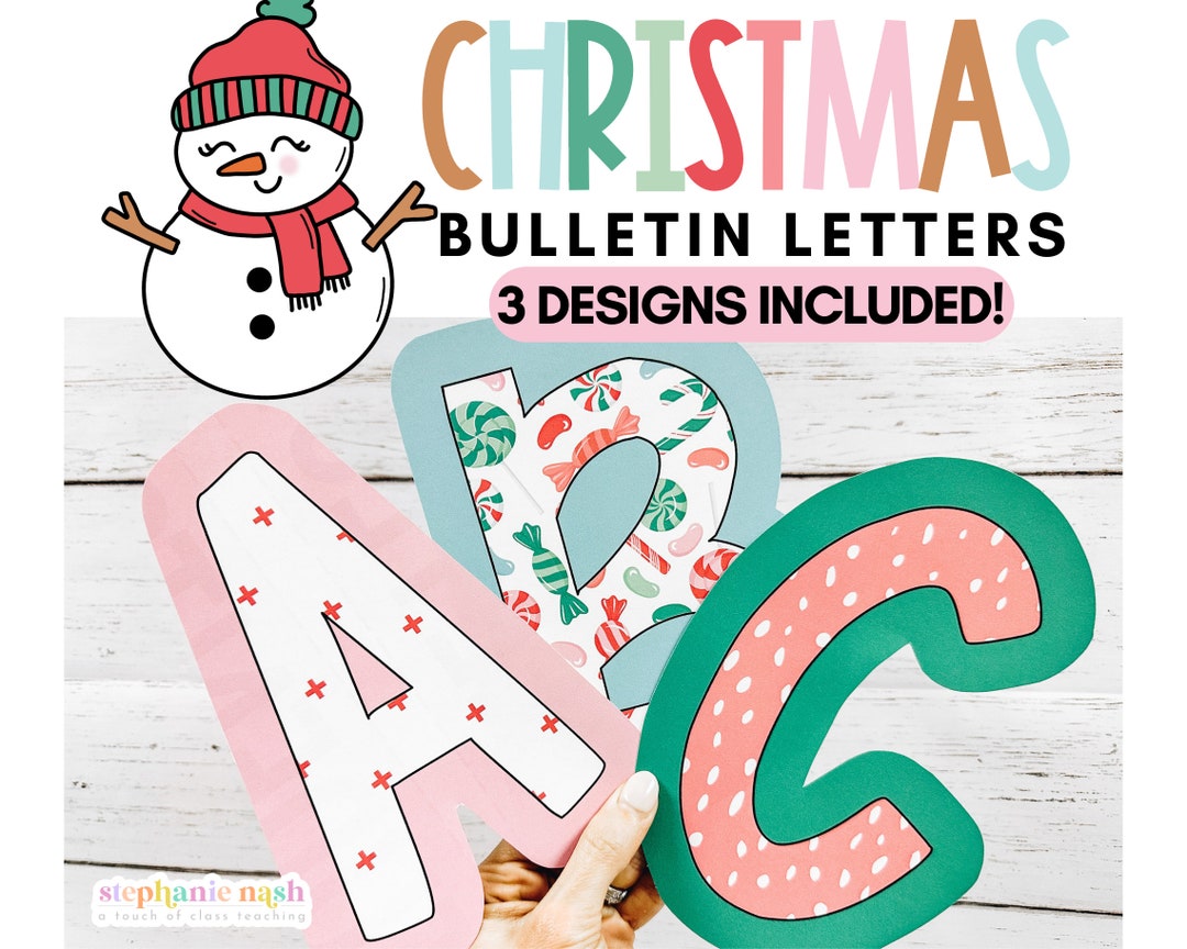Bulletin Board Letters | Christmas Bulletin Board Letters | December ...