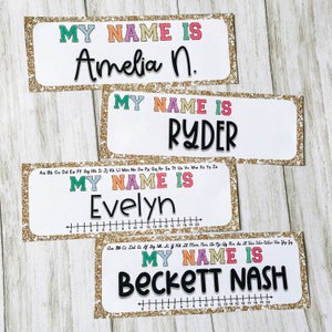 Groovy Classroom Decor | Desk Name Plates - Etsy